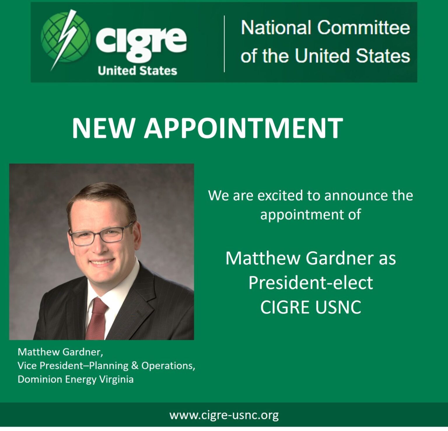 Introducing Matthew Gardner: CIGRE USNC President-Elect and Future ...